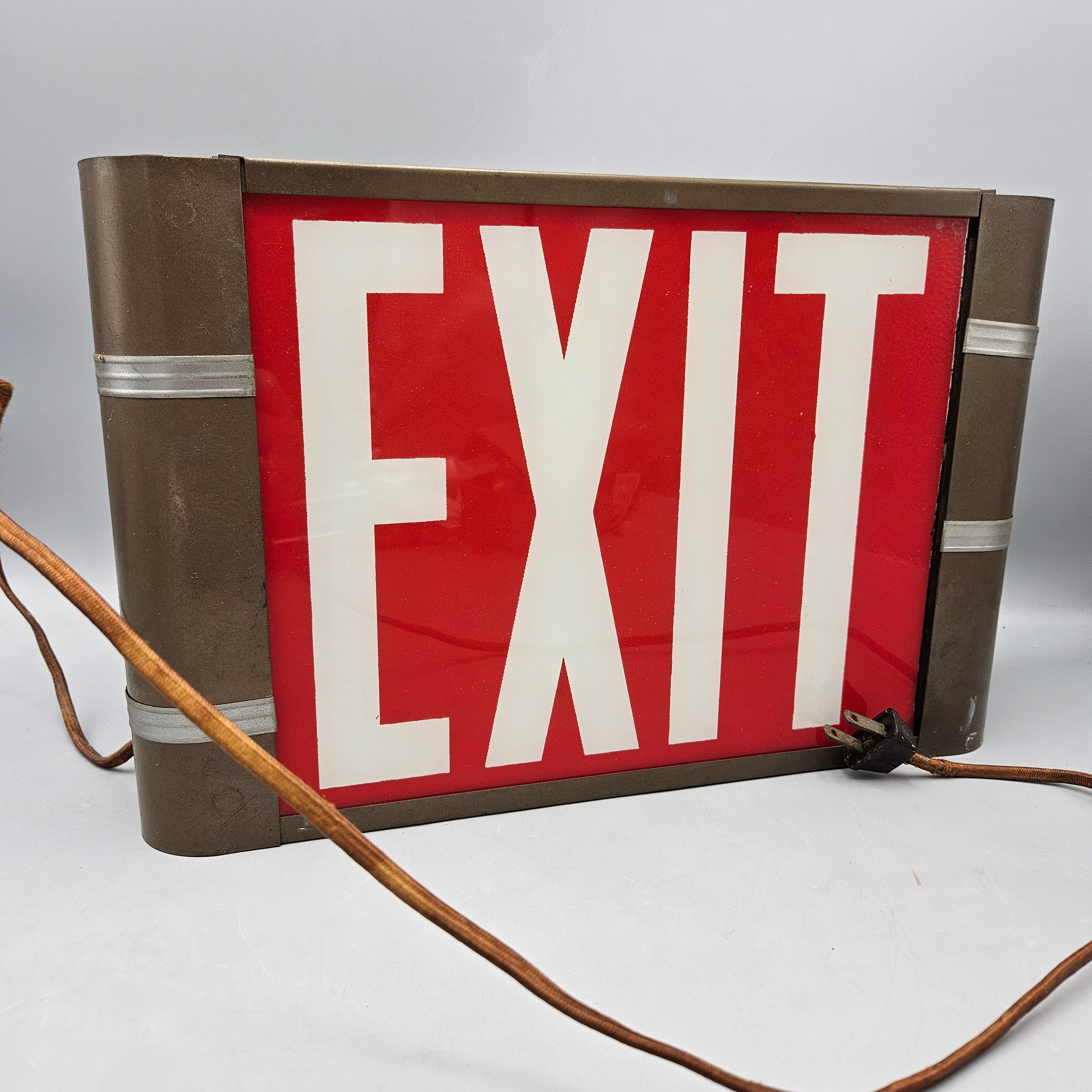 Vintage Art Deco Theater EXIT Sign | Authenticated Estate Treasure at ...