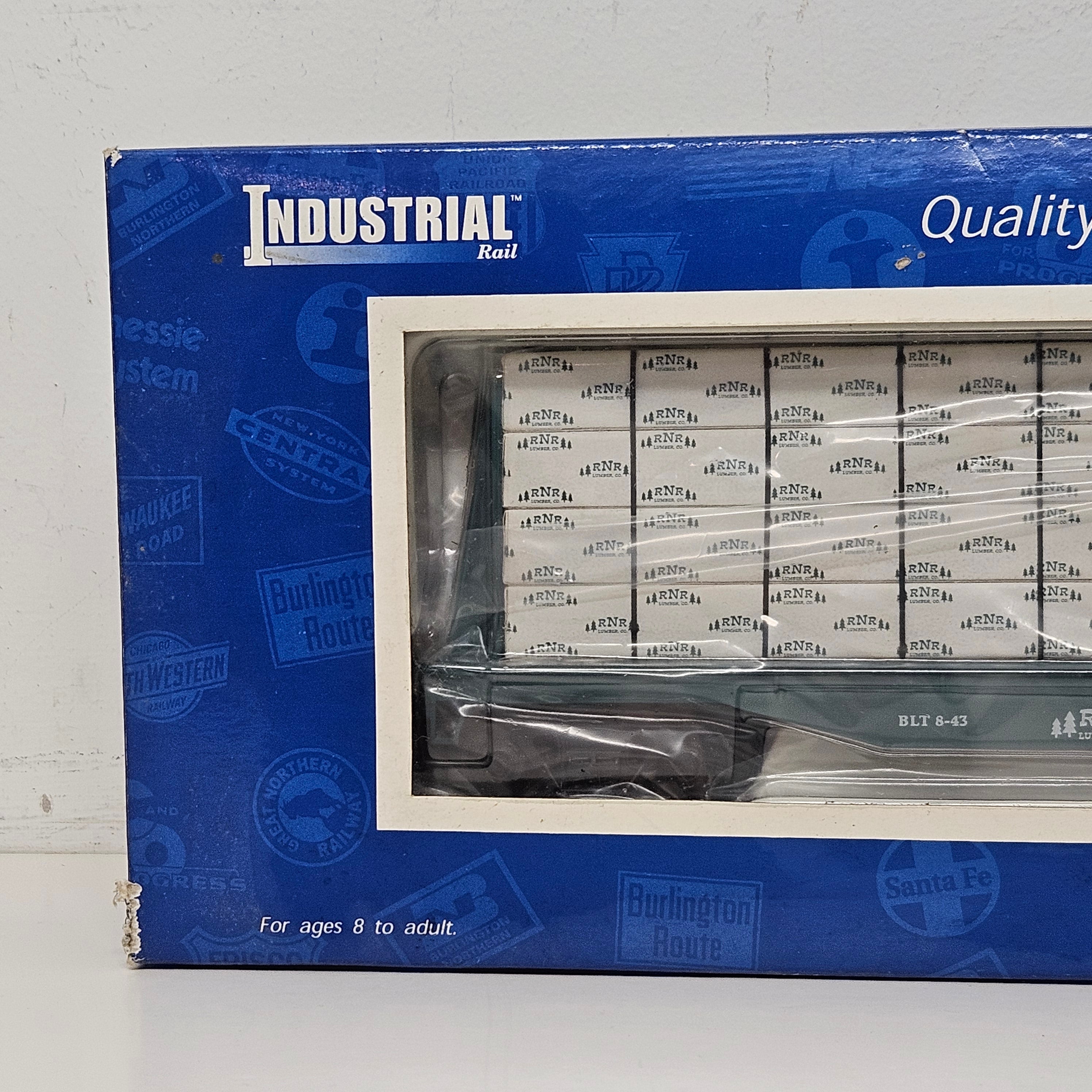 Industrial Rail O-27 Gauge Idm -7003 Rnr Lumber Co Green Flatcar W/load ...